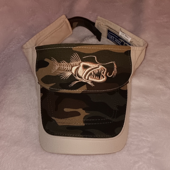 Vintage | Accessories | New 9s Get Reel Get Fish Visor Vintage Fishing ...